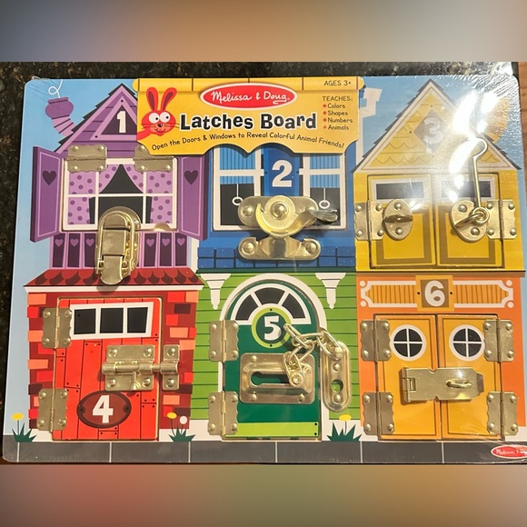 Melissa & Doug | Toys | New Melissa Doug Wooden Latches Board ...